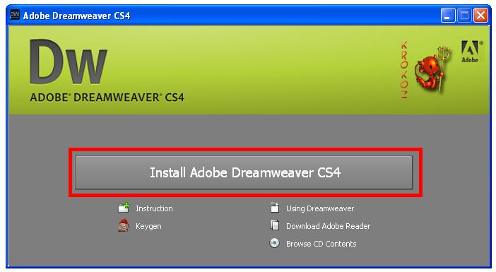 Tutoriais Insanos: Instalando e crackando Adobe Dreamweaver CS4