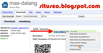 Cara Menyimpan File JavaScript Melalui Hosting Google Code
