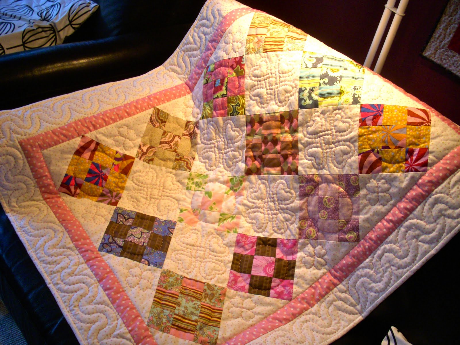 Spring Blossom Quilts: Pastel Scquilters 9-patch Amy Butler Swap Quilt ...