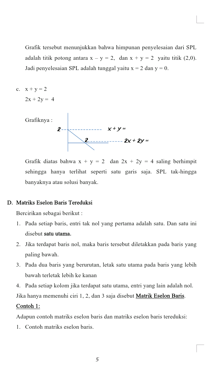 Aljabar Linear I ~ Sistem Persamaan Linear - Pembahasan matematika