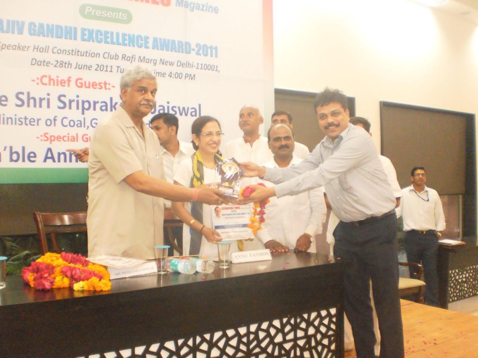 Seemapuri Times Presents Rajiv Gandhi Excellence Award-2011: Award Edition