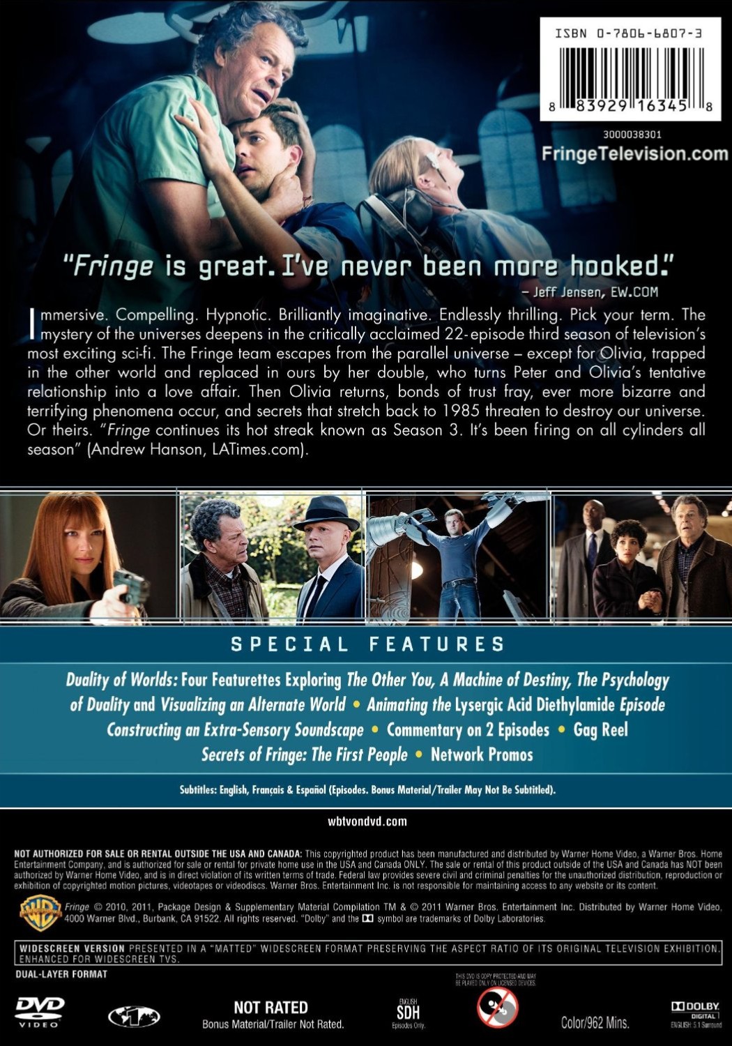 Fringe Season 3 Dvdblu Ray Cover Update ~ Fringe Television Fan Site For The Fox Tv Series Fringe