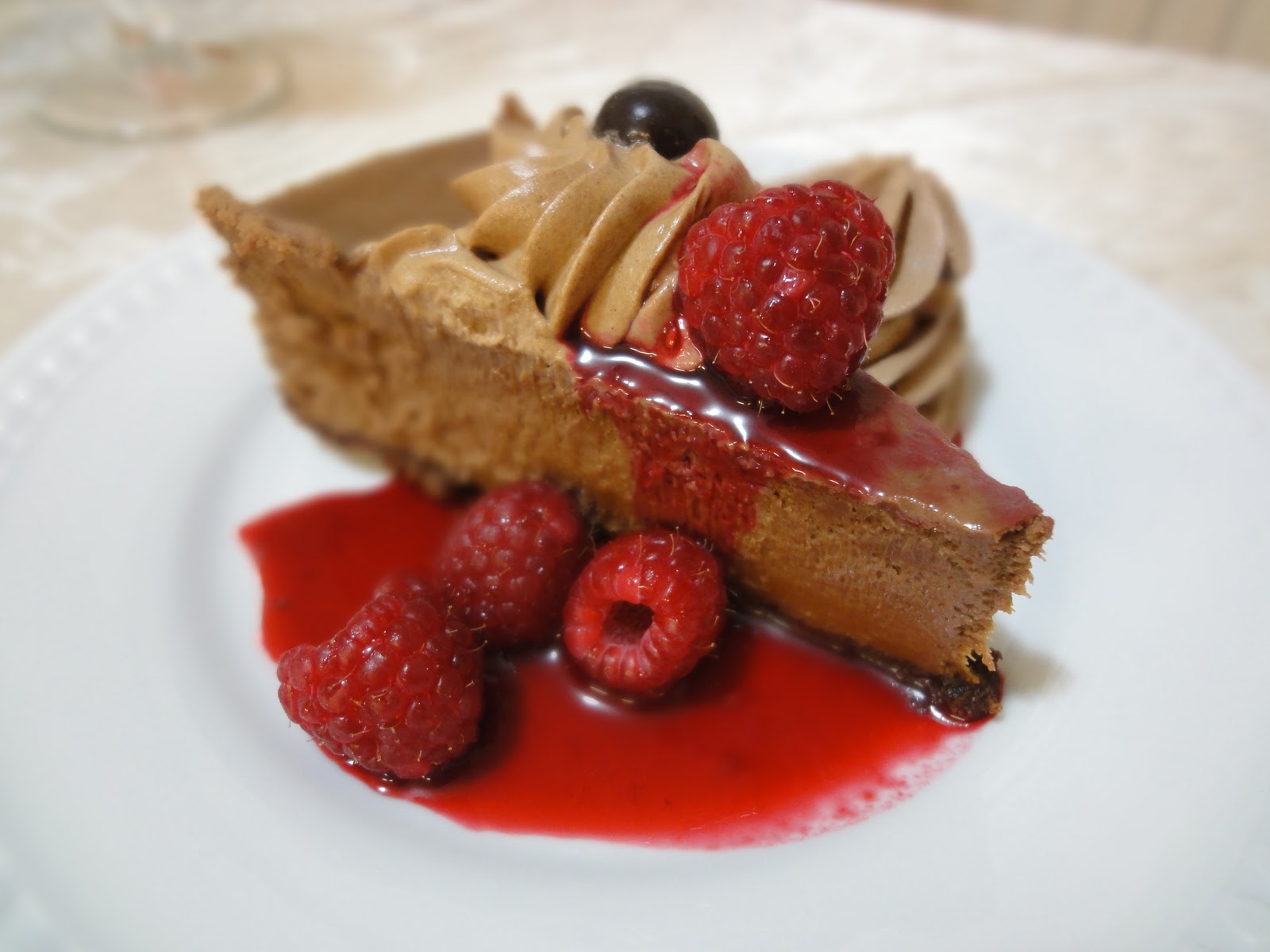 Blog as you Bake: Chocolate Mousse Raspberry Cheesecake