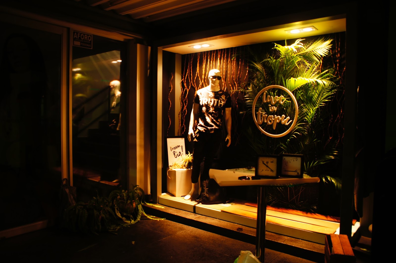 DISEÑO DE ESCAPARATE LIFE IN TROPIC- MAD