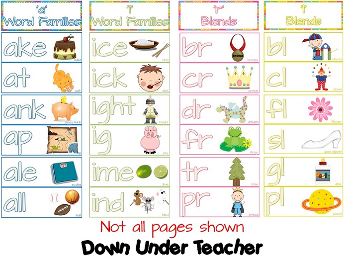 Word Family, Blends & Digraphs Word Wall and Freebie | Teacher News