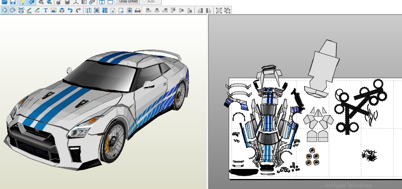 Nissan GTR 2017 Papermodel