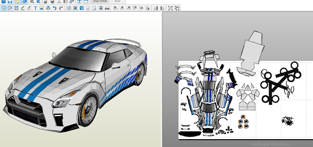 Elmerock: Nissan GTR 2017 Papermodel
