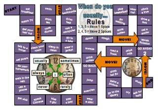 ESL Matt-erials: Adverbs of Frequency Board Game