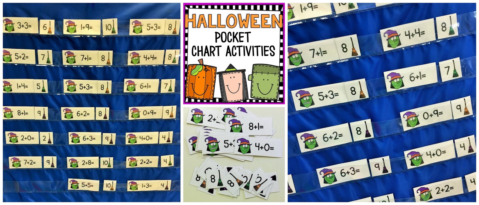 Doodle Bugs Teaching {first grade rocks!}: Halloween Pocket Chart Math ...