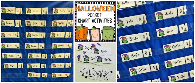 Doodle Bugs Teaching {first grade rocks!}: Halloween Pocket Chart Math ...