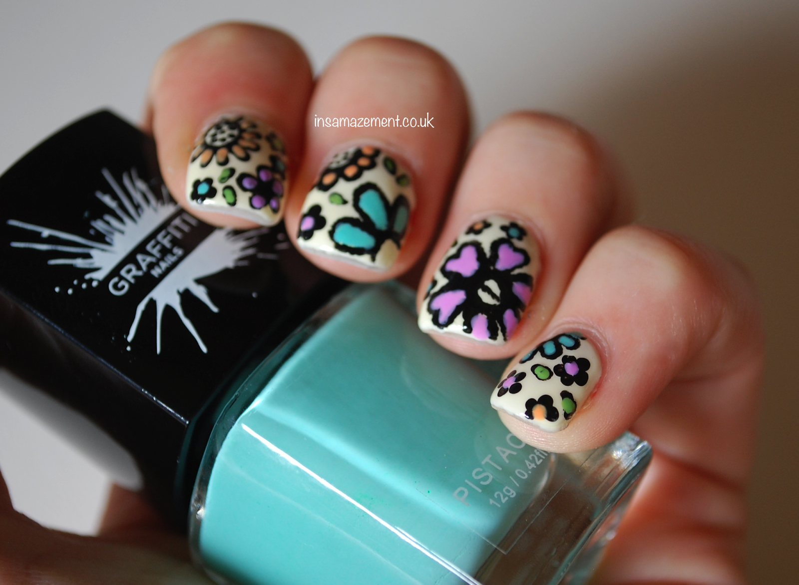 In SAMazement: Detailed Floral Nail Art Tutorial