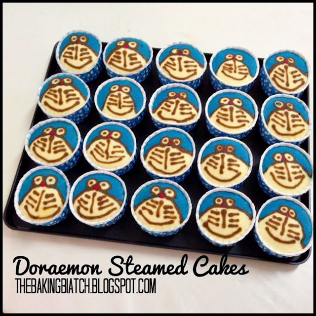 The Baking Biatch || by Cynthia Lim: Doraemon Steamed Cakes