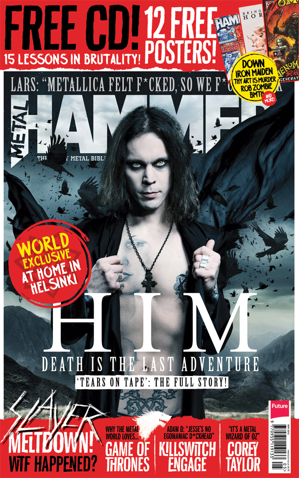 HIM na capa da nova Metal Hammer
