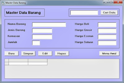 Membuat Form Master Barang Dengan Data Dari MySQL ~ Aneka Tutorial ...