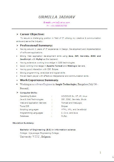 cv form doc free download