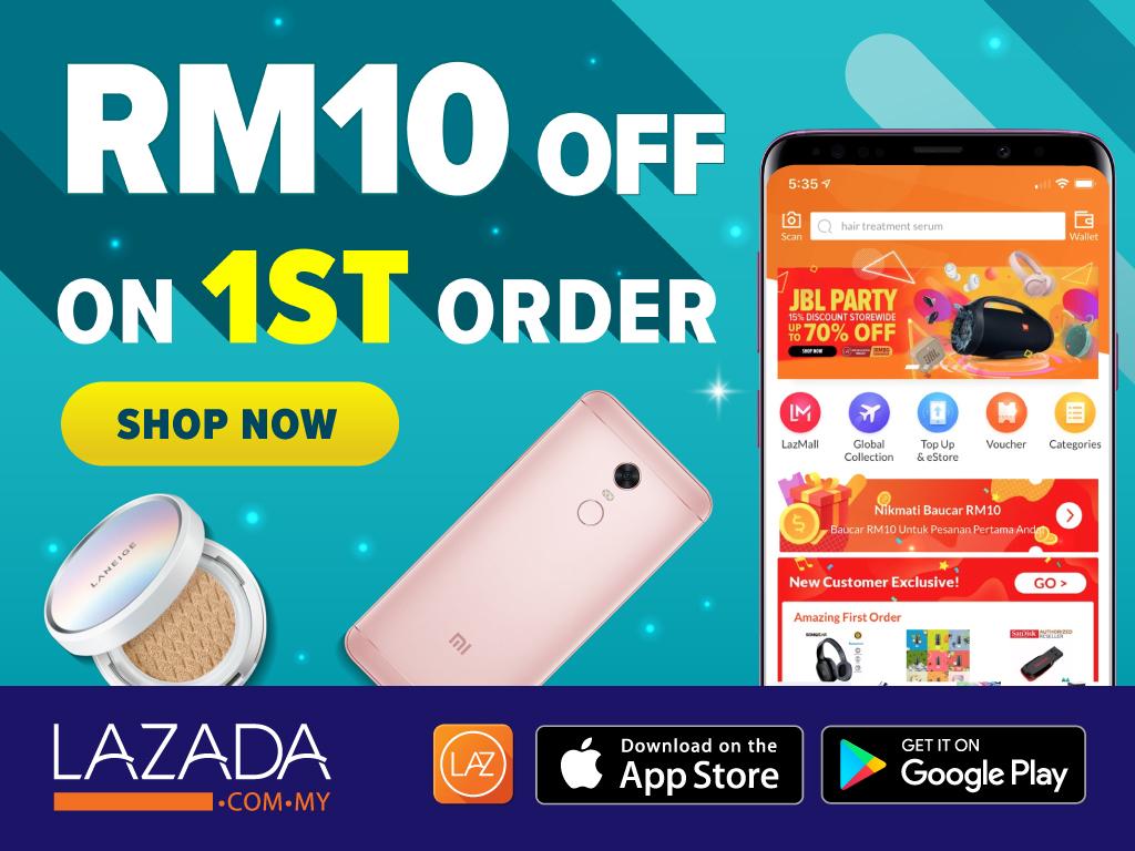 Lazada (MY): RM10 Off on 1st Order
