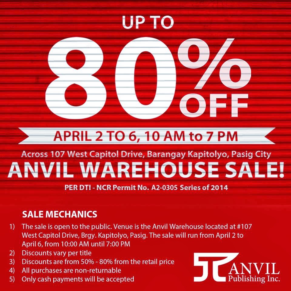Manila Shopper: Anvil Warehouse SALE: Apr 2-6 2014