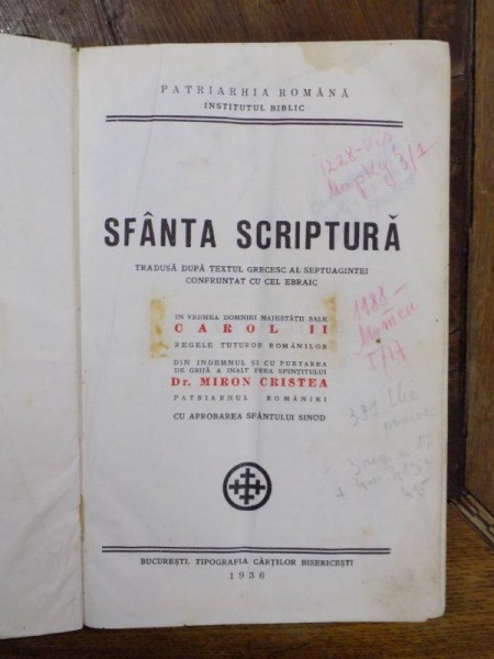 Tifsa Brasil: A Biblia - Sfânta Scripturã - Bucuresti