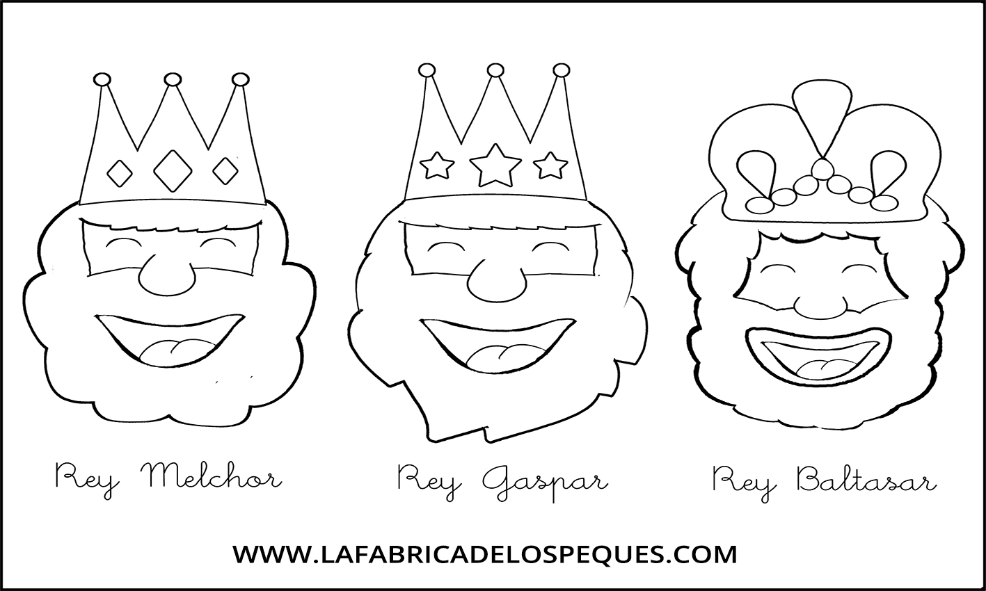 Moldes de Reyes Magos para manualidades infantiles - La fábrica de los ...