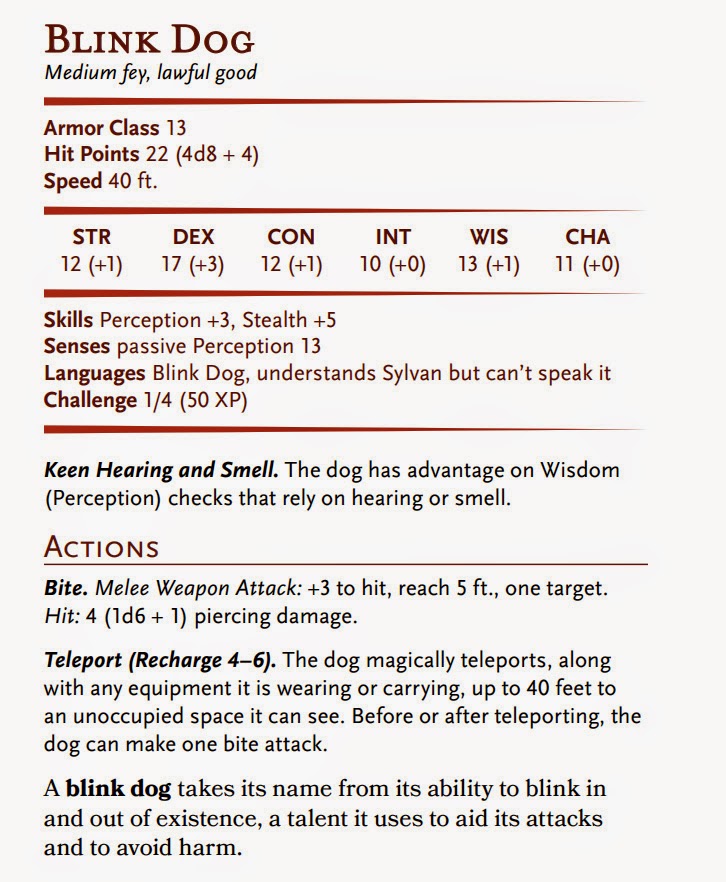 D&D Basic Monsters: Blink Dog