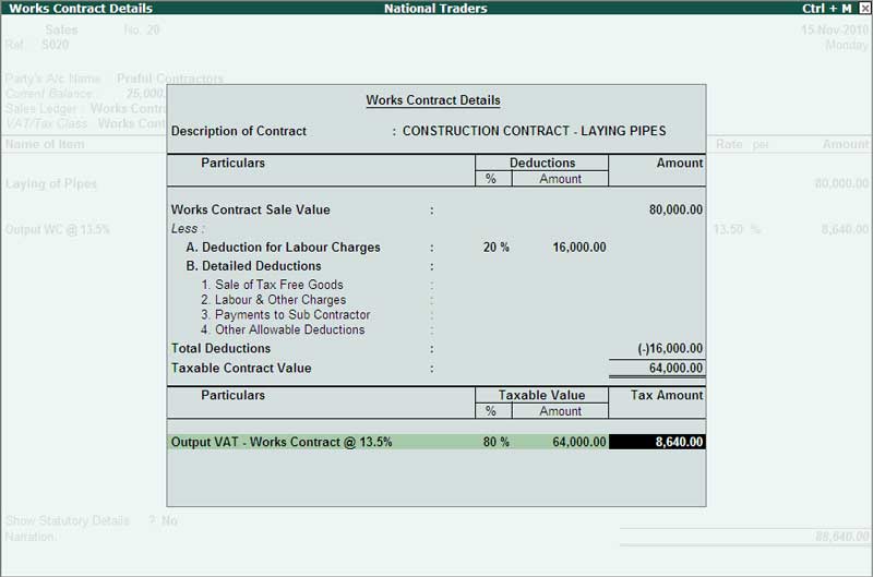How to record entries using the VAT/Tax class provided for 13.5% in ...