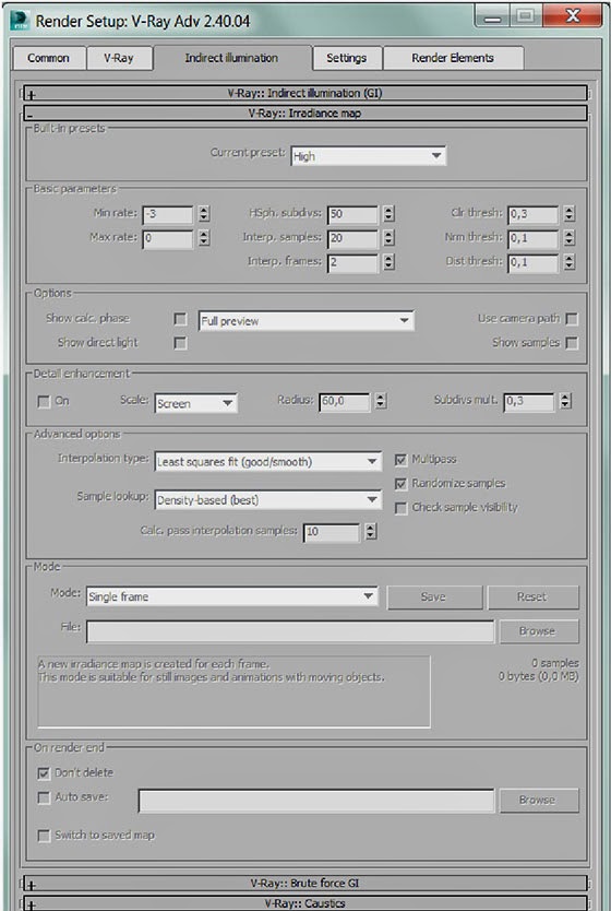 araptuts: V-Ray Dersleri-Irradiance Map