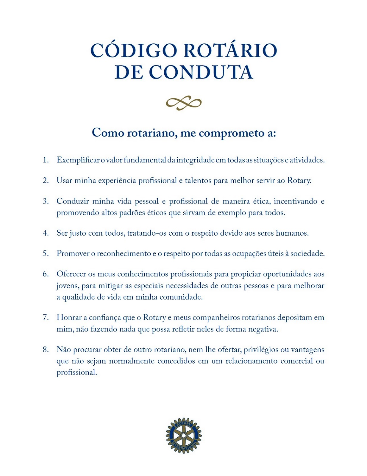 Blog do Alceu: CÓDIGO ROTÁRIO DE CONDUTA