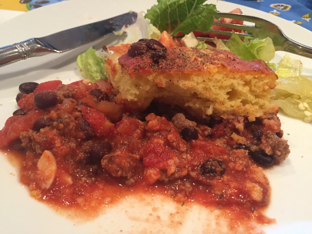 Here and There: Mexican Pie with Cornbread topping