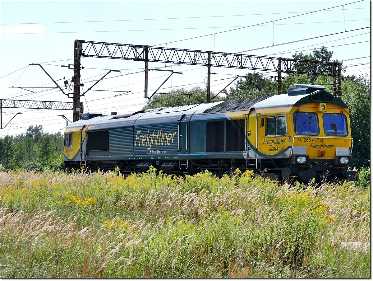 Class 66014 FPL na grupie postojowej stacji Sitkówka Nowiny | Kolejowe ...