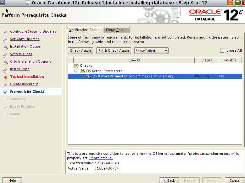 Oracle Database 12c Fix Up Scripts Not Fixing Up The Kernel Parameters On Oracle Solaris 112