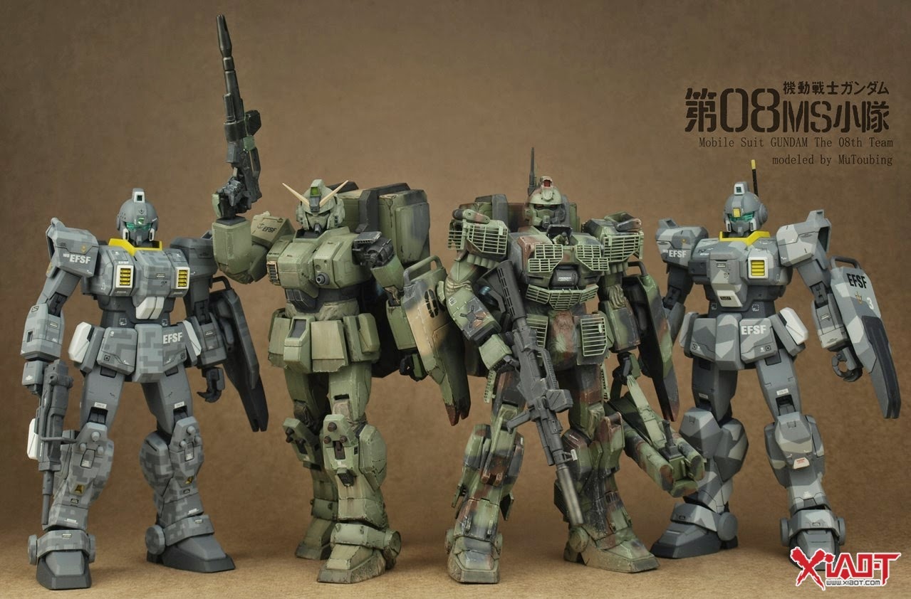 GUNDAM GUY: MG 1/100 RX-79(G) Ez-8 & RX-79(G) Gundam - Customized Build