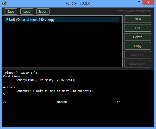 그리고 OK버튼을 누르면 다음과 같이 트리거가 뜰것입니다. 이를 트리거로 집어넣도록 합시다.