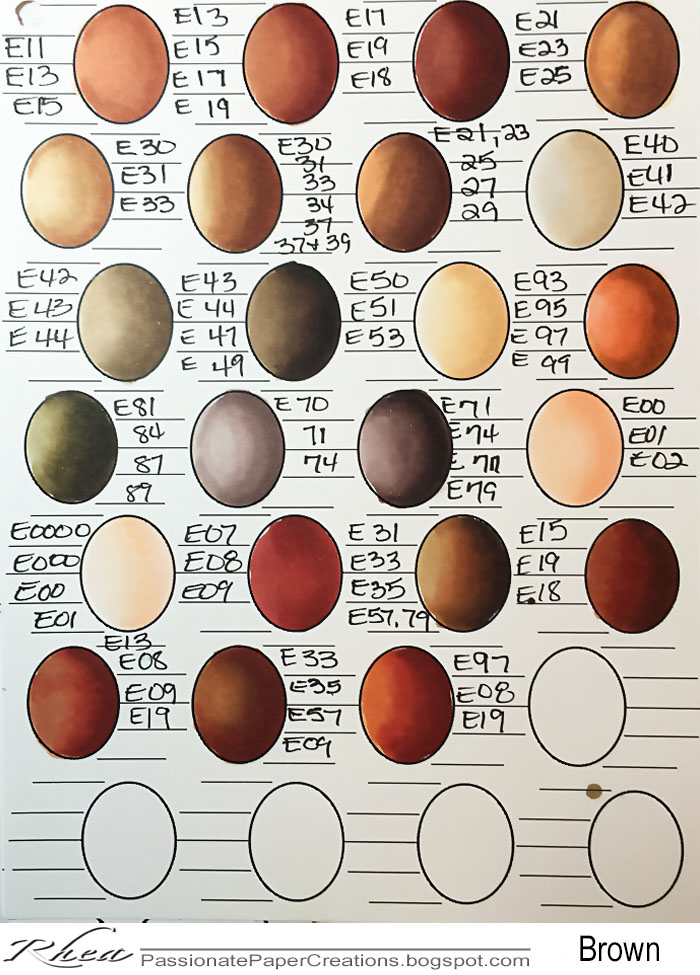 Passionate Paper Creations: Copic Color Combo Sheets