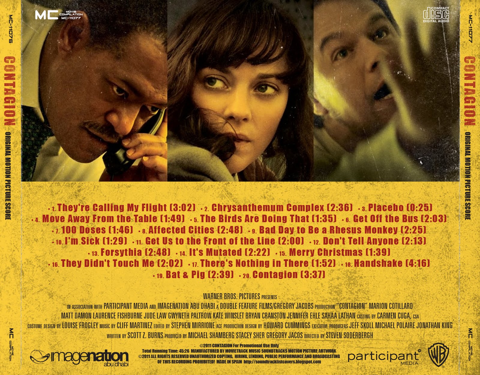 Soundtrack List Covers: Contagion (Cliff Martinez) Alternate