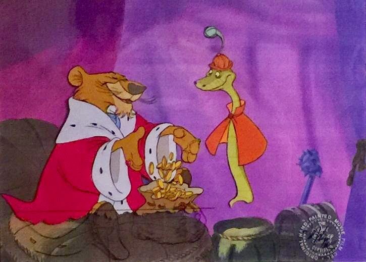 Animation Collection: Prince John and Sir Hiss Production Cels from ...