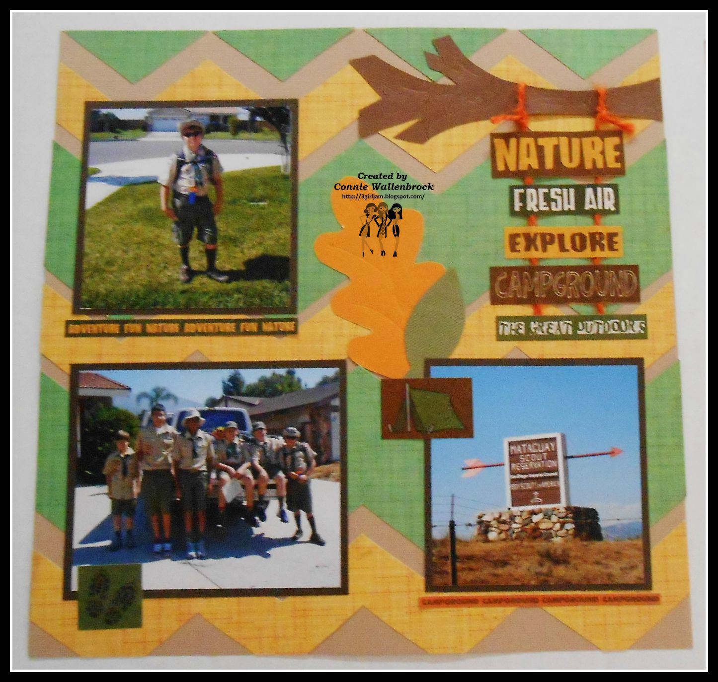 3 Girl JAM: Boy Scout Camp Layout with Jute