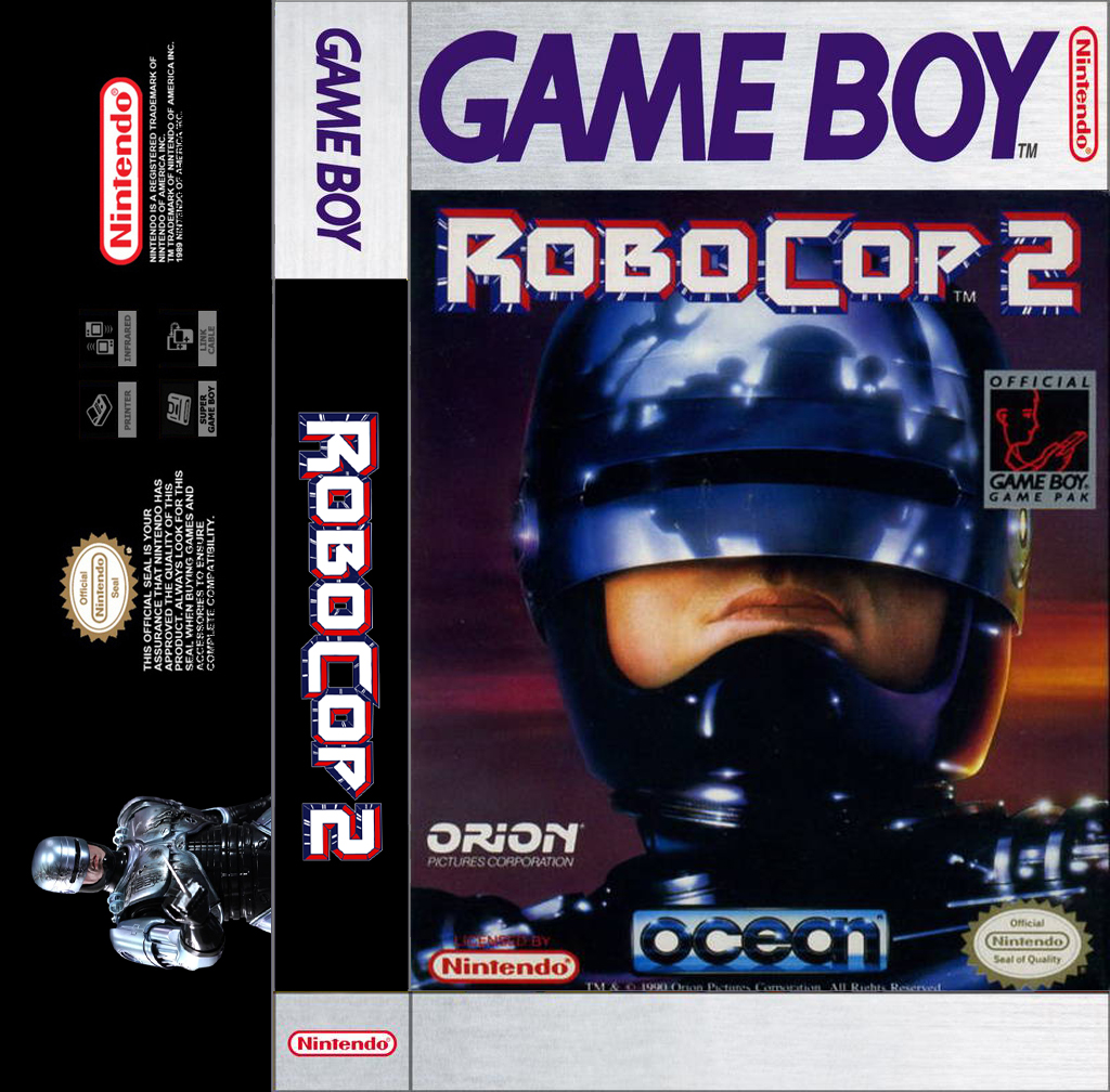Solo una partida mas: Robocop 2 Game boy cassette cover