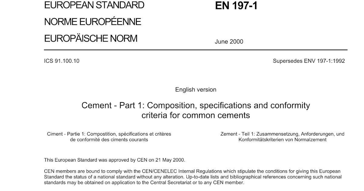 Cement Quality: EN-197-1_en