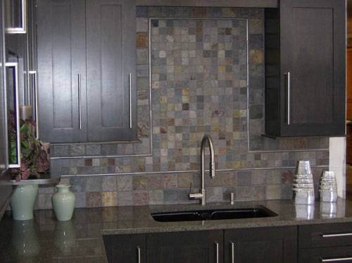 Styling Home: Slate Stone Kitchen Backsplash