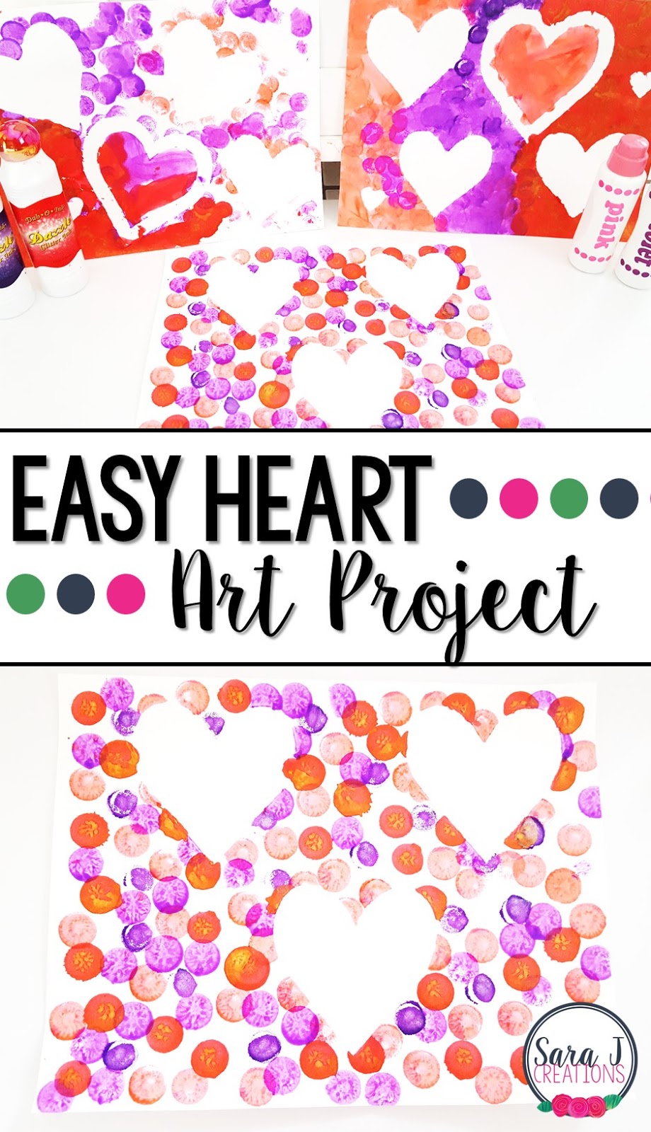 Easy Valentine's Day Art Project | Sara J Creations