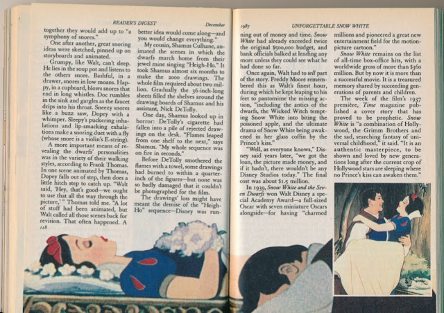 Filmic Light - Snow White Archive: 1987 Reader's Digest on Snow White ...