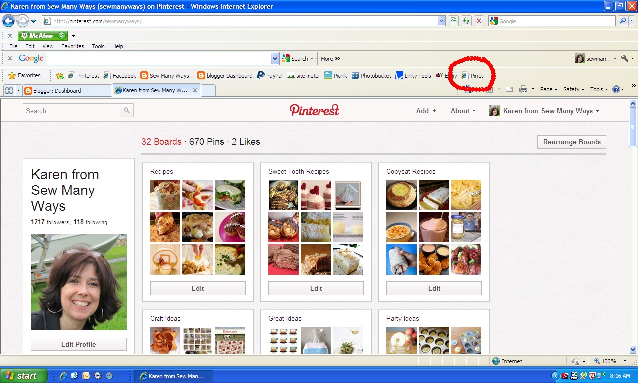 Sew Many Ways...: Pinterest Help...How to Pin and Repin