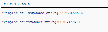 Strings e seus comandos - CONCATENATE