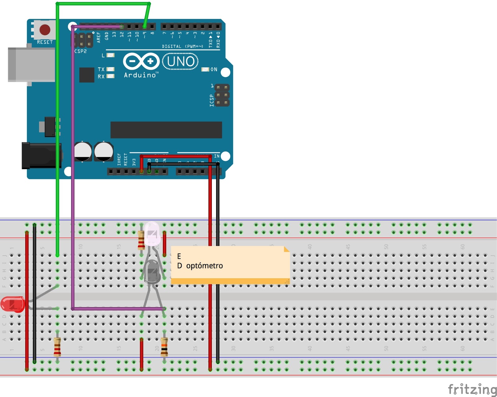 Led - opto interruptor - Arduino / Fritzing ~ Xochimeh
