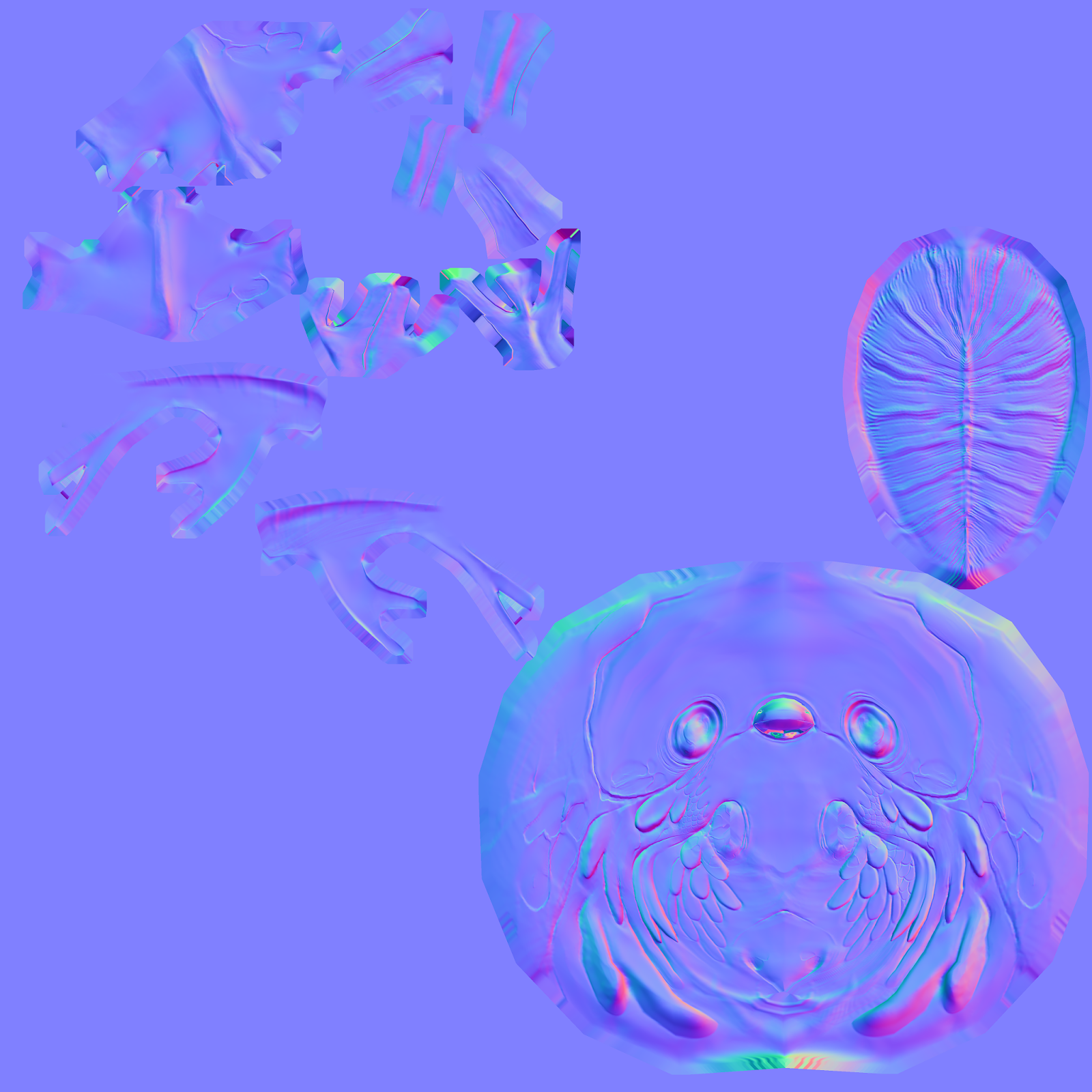 PINBUNS: NARRATIVE - Fish Low Poly + High Poly & Normal Maps