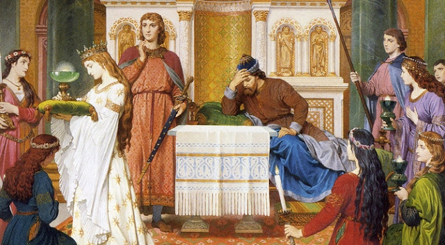 La Quête de Perceval: La procession du Graal au château du Roi Pêcheur