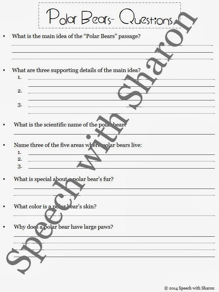 Speech with Sharon: Winter Non-fiction Leveled Reading Passages and ...