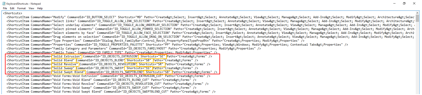 Revit Recess: Revit Keyboard Shortcut XML File