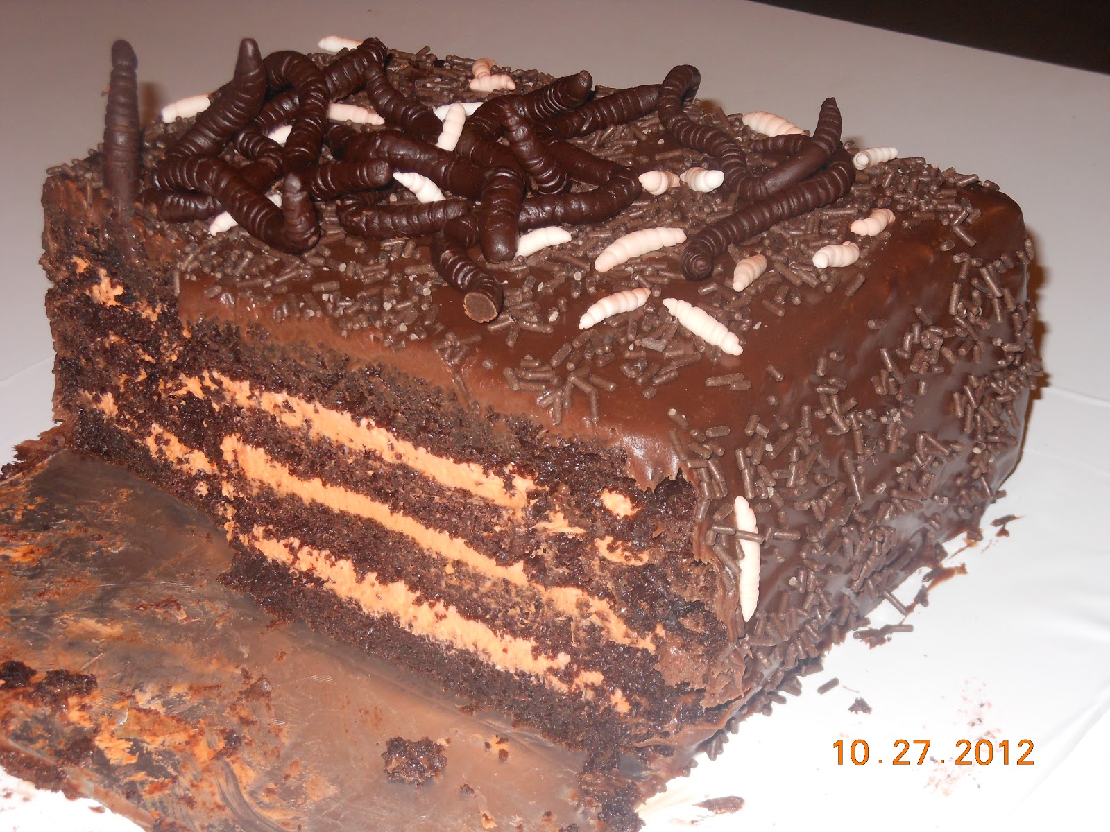 It's a piece of cake: Worm and maggot Fear Factor Cake