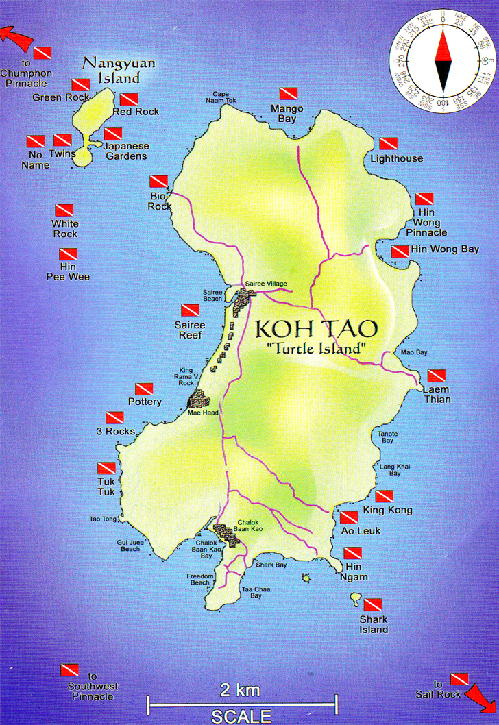 Dive@CharmChureeVilla: Dive Sites around Koh Tao